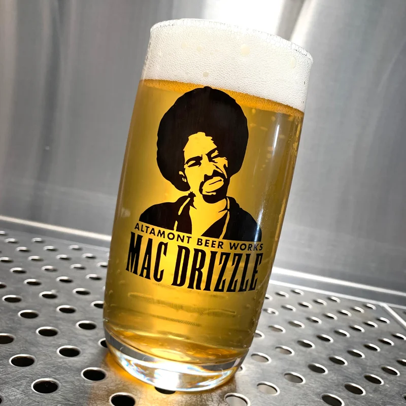 17oz Mac Drizzle Cooler Glass | Altamont Beer Works 17oz Mac Drizzle Cooler Glass | Altamont Beer Works