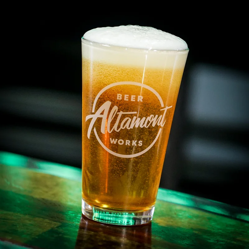 16oz Circle Logo Pint Glass | Altamont Beer Works
