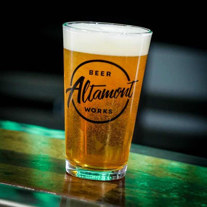 16oz Circle Logo Pint Glass | Altamont Beer Works
