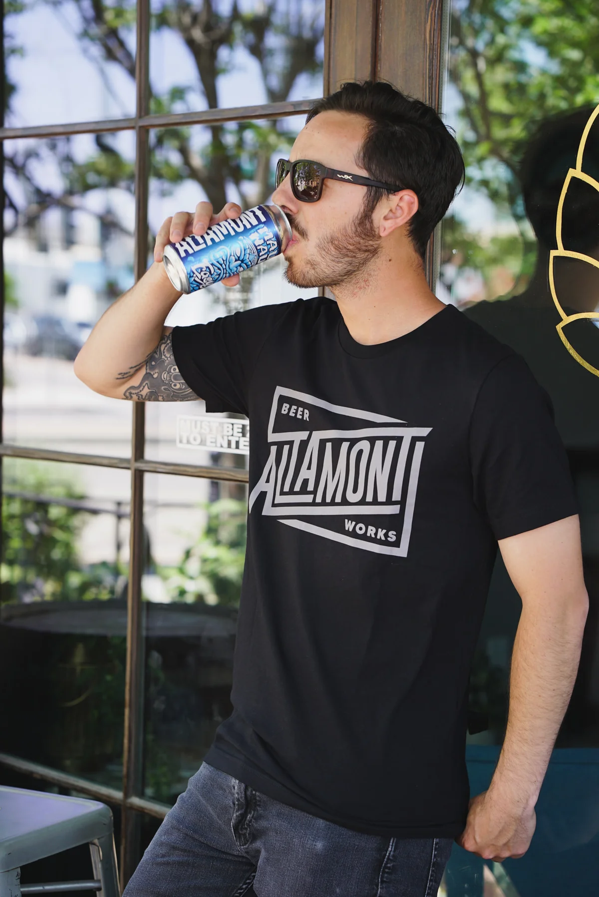 Altamont Black Slant Logo Tee | Altamont Beer Works