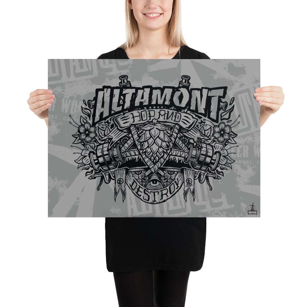 Hop and Destroy Poster (Shipping Only) | Altamont Beer Works